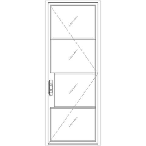 Storefront Exterior Single Door Out-Swing - Portella